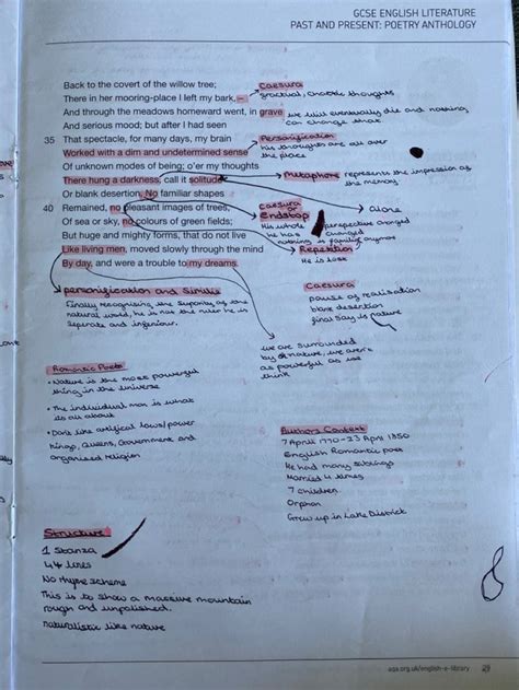 The Prelude Analysis Part 2 Poem Analysis English Literature Notes English Literature