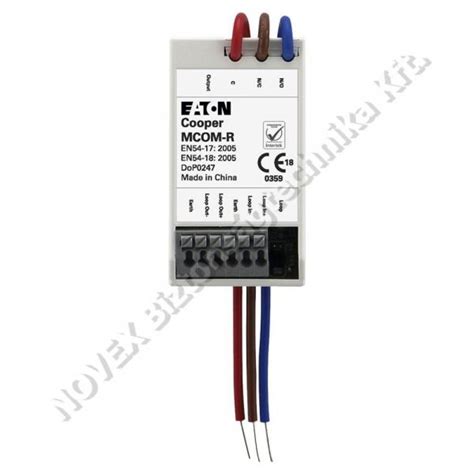 KIEGÉSZÍTŐ Cooper MCOM címezhető kimenetes vezérlő modul NO NC huroktáplált Novex