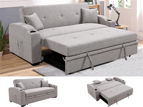Zighth 75 Queen Size Sleeper Sofa Couch With Pull Out Bed