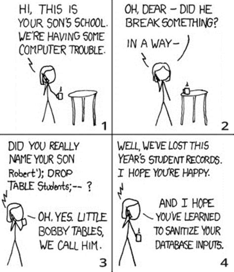 Poor Little Bobby Tables The Illustrated Primer