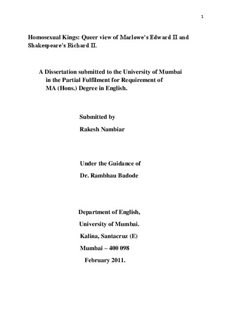 Pdf Homosexual Kings Queer View Of Marlowes Edward Ii And