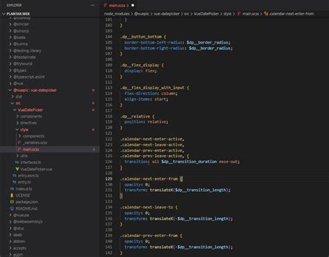 scss malformation · issue 113 · vuepic vue datepicker · github