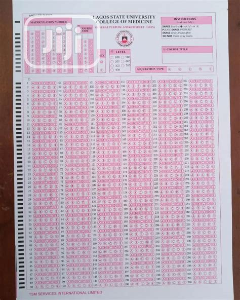 Optical Mark Reader Omr Scanners And Answer Sheets In Agege
