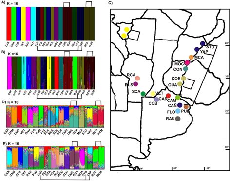 results of genetic assignment of individuals analysis based on bayesian
