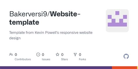 Github Bakerversi9website Template Template From Kevin Powells