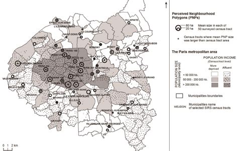 Spatial Variability Of Size Of Perceived Neighbourhood Polygons Pnps