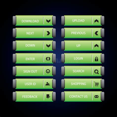 Web Design Buttons Theme Stock Illustration Illustration Of Button 114960843