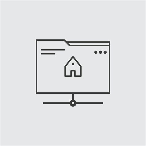 folder home site outline icon web development vector icon element of simple symbol for