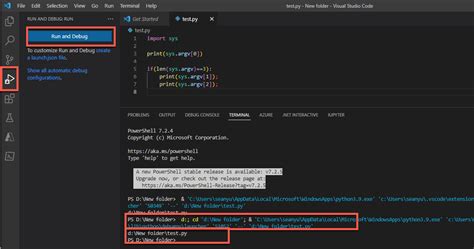 python sys argv 在vs code中调试传参 个人技术