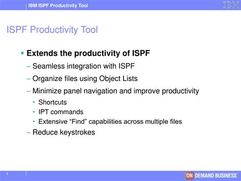 Ppt Ibm Ispf Productivity Tool For Zos V 59 More Than Just Ispf