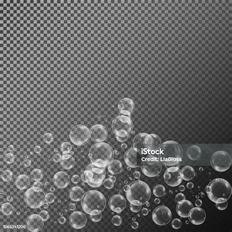 무지개 반사 세트 투명 한 검은색에 고립 된 현실적인 비누 거품 3차원 형태에 대한 스톡 벡터 아트 및 기타 이미지 3차원 형태 개념 개체 그룹 Istock