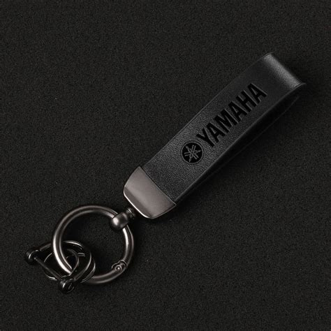 Luxury Genuine Leather Keychain Key Ring Customized T 3d Embossed Yamaha Keychain Tmax Nmax