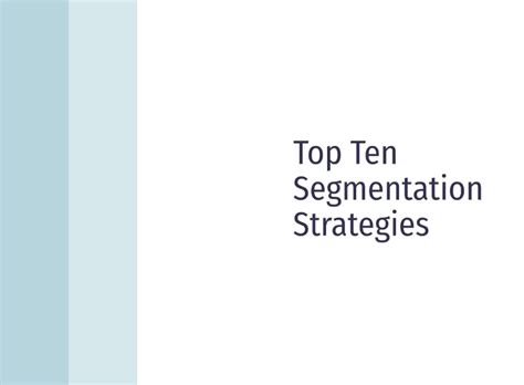 What Is The Best Segmentation Strategy GigCMO
