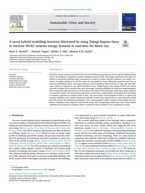 A Novel Hybrid Modelling Structure Fabricated By Using Takagi Sugeno Fuzzy To Forecast Hvac