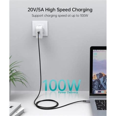 Choetech Xcc 1002 Gy 100w Usb Type C 1 8 Meter Braided Fast Charging Cable Grey Citycenter