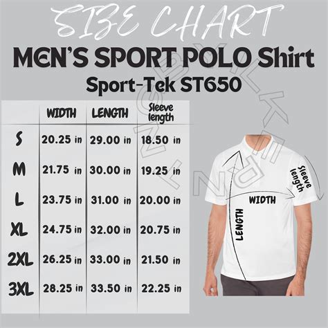 T Shirt Size Chart I Mens Sport Polo Shirt Size Chart Polo T Shirt