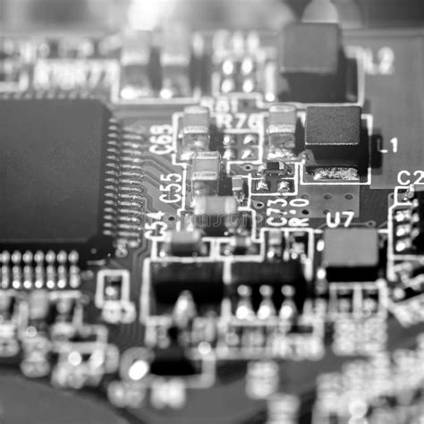 Macro Photo Of Electronic Circuit Board Of Computer Chip Stock Image Image Of Communication