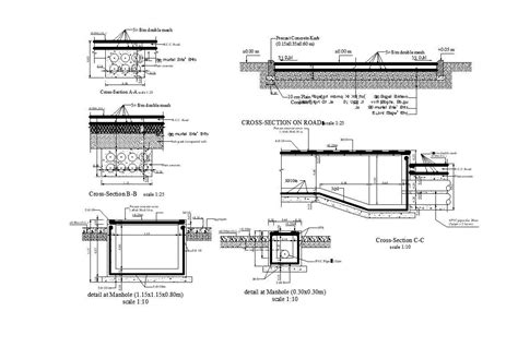 Cross Section On Road Detail AutoCAD Dwg Files Cadbull
