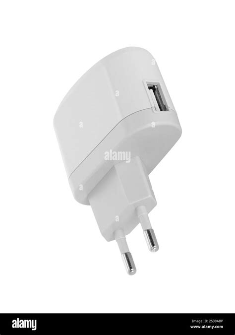Electrical Adapter To Usb Port Isolated On White Background Electrical Adapter To Usb Port