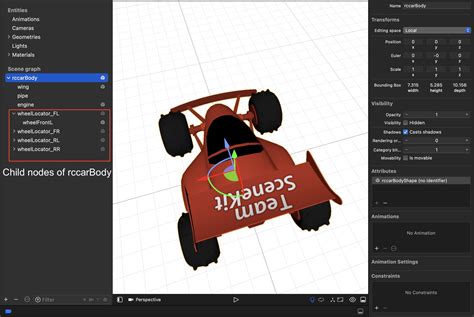 Scnnode Scenekit Scnphysicsvehicle Problems Stack Overflow