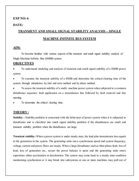 Power System Simulation Laboratory Manual Docx Computer Software