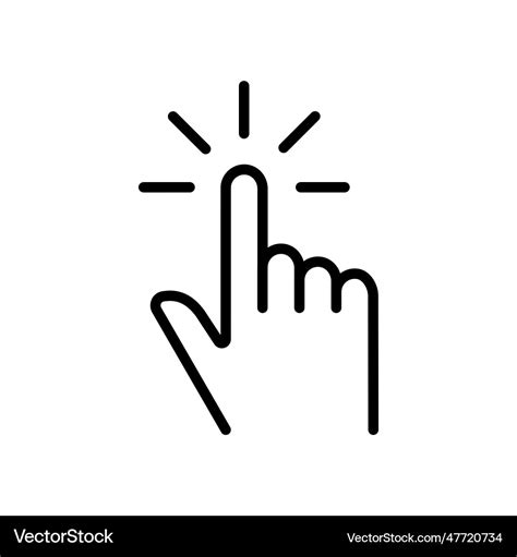 Computer Hand Cursor Click Pointer Clicking Vector Image