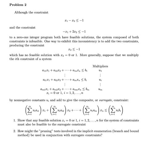 Solved Problem 2 Although The Constraint X1 X2