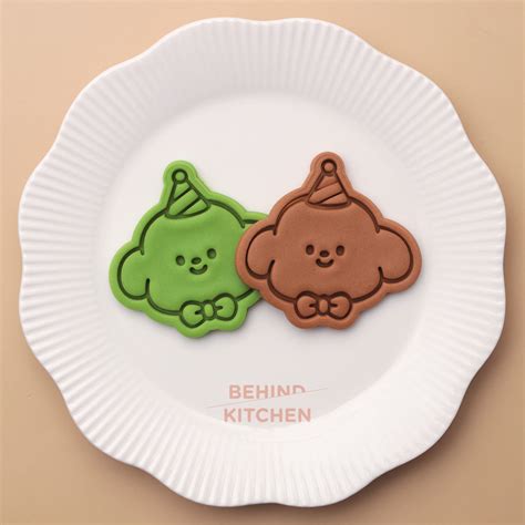 파티 모자 강아지 쿠키커터 생일파티 모자 쓴 댕댕이 쿠키틀