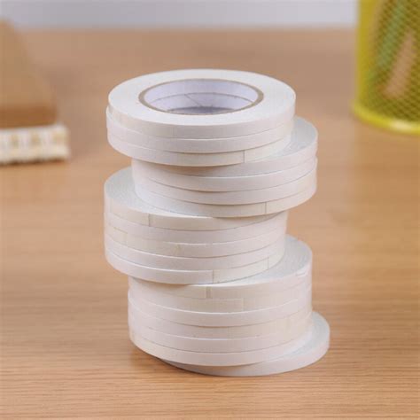 고품질 양면 접착 테이프 5mm X 12m 흰색 강한 양면 접착 Diy 학교 문구 사무실 접착제 및 테이프