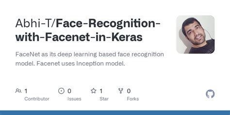 github abhi t face recognition with facenet in keras facenet as its