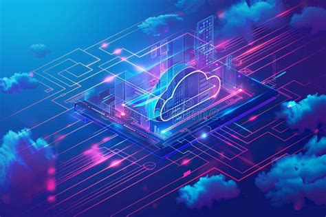 Cloud Computing Network Data Center Stock Illustration Illustration