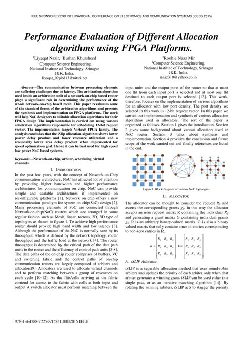 pdf performance evaluation of different allocation algorithms using
