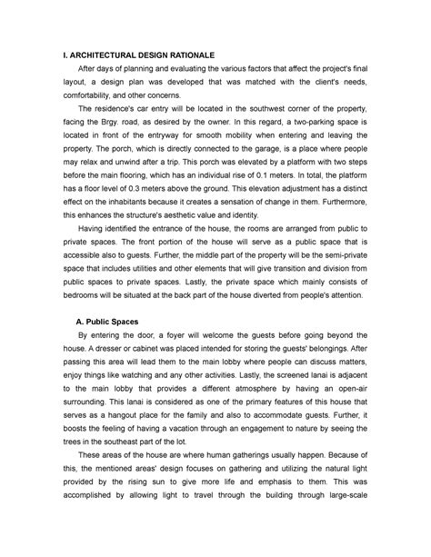 Architectural Design Rationale I Architectural Design Rationale