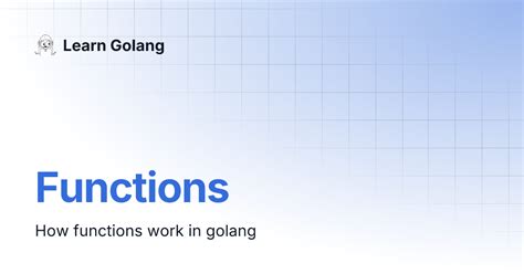Functions Learn Golang