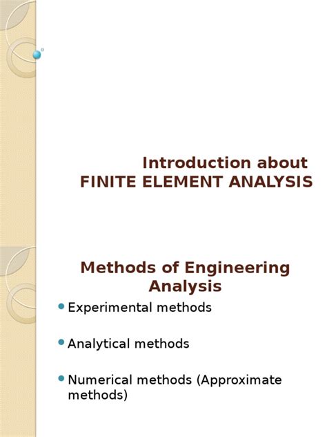 Fea I Finite Element Method Matrix Mathematics