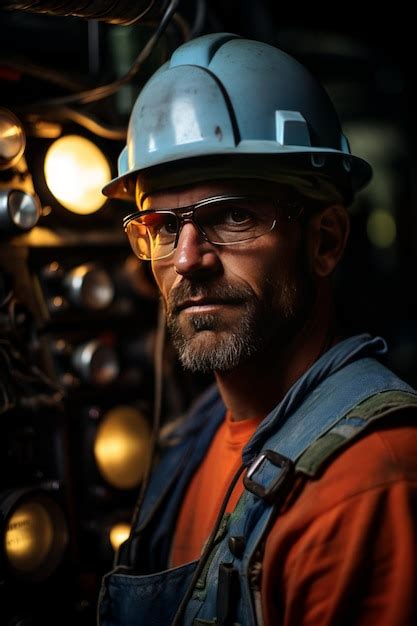premium ai image portrait of an engineer generative ai