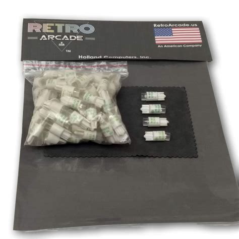 Arcade Game Led Lamp For Illuminated Pushbuttons Green 12v Dc Bag