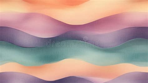 Abstract Waves In Soft Pastel Colors Create A Soothing Visual Rhythm Stock Illustration