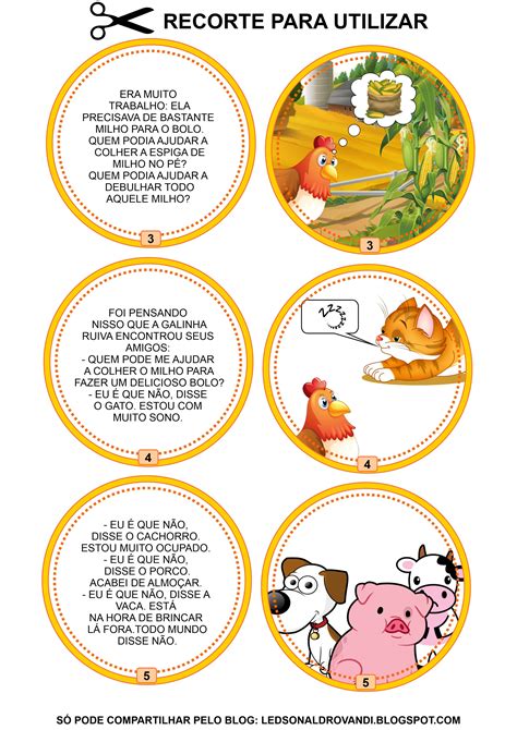 Historia A Galinha Ruiva Artofit