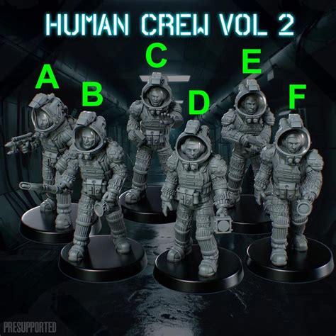 Human Crew Set 2 Skullforge 3d Printed Etsy