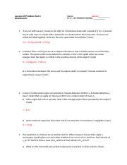 Lesson Problem Set VALUES Docx Lesson Problem Set Momentum Name Values PHY