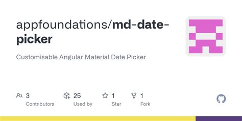 Github Appfoundationsmd Date Picker Customisable Angular Material Date Picker