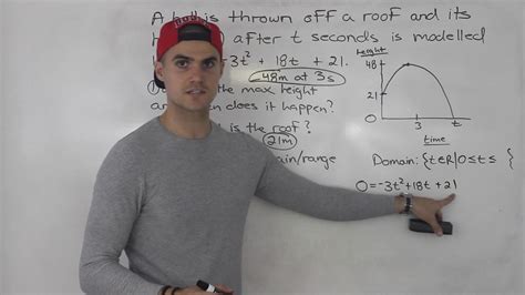 Mcr3u Quadratic Word Problem Ball Thrown Off Roof Grade 11