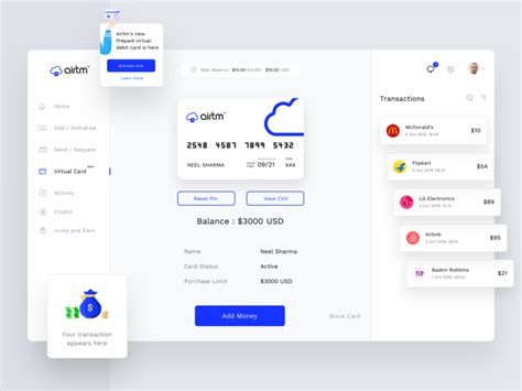 CSGO User Interface Dashboard Dashboard Ui Virtual Card App Design Inspiration