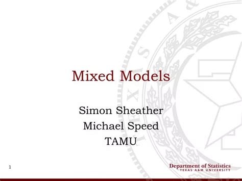 PPT Mixed Models PowerPoint Presentation Free Download ID 230838