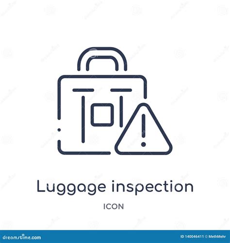 Linear Luggage Trolley Icon From Airport Terminal Outline Collection