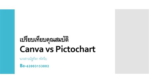 Canva vs Pictochart Natthita Phatchip หนาหนงสอ พลก PDF ออนไลน PubHTML