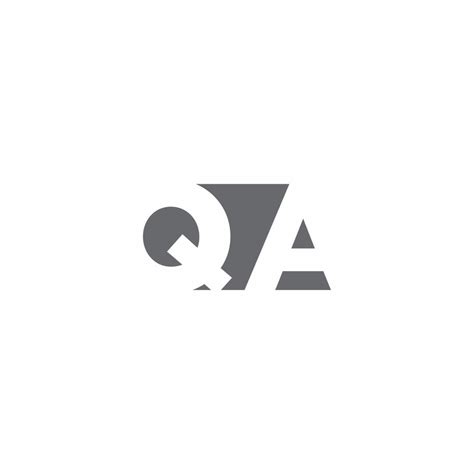 QA Logo Monogram With Negative Space Style Design Template Vector Art At Vecteezy