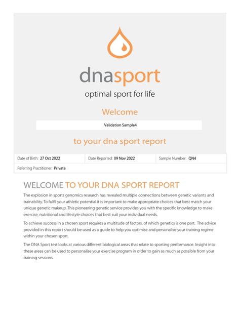 Dna Sport Validation Sample4 English Pdf Skeletal Muscle Aerobic