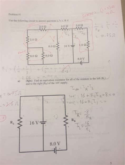 Solved Problem Use The Following Circuit To Answer Chegg Com